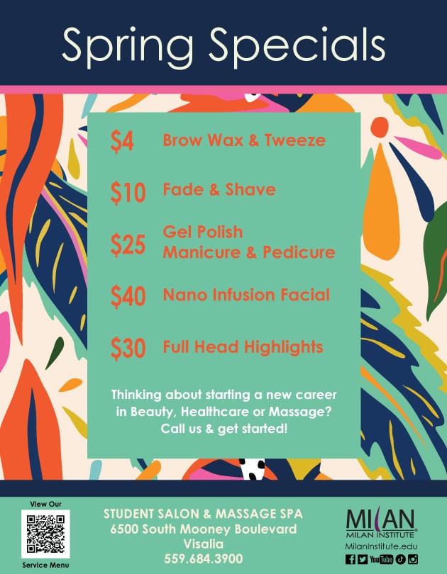 Milan Institute Student Massage Spa Visalia, California